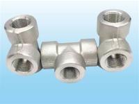 China SS304 SS316 Stainless Steel Female Threaded Equal Tee Pipe Fitting 1/8 Inch Casting for sale