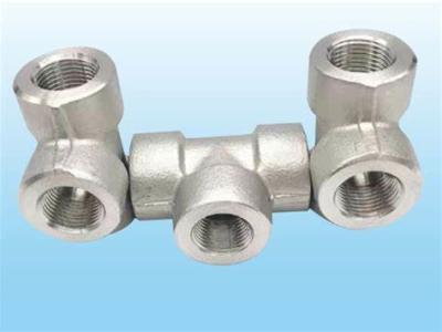 China SS304 SS316 Stainless Steel Female Threaded Equal Tee Pipe Fitting 1/8 Inch Casting for sale