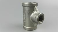 China Stainless Steel Reducing Unequal Tee 8 Inch SCH30 Threaded Forged Pipe Fitting SS304 SS316L for sale