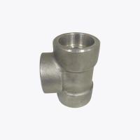 China ASME B16.9 Sch40 Stainless Steel 304 Socket Weld Equal Tee Pipe Fitting for sale