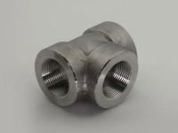 China Stainless Steel Forged Threaded Reducing Tee ASME B16.9 SS 304/316 1.4529 Alloy 926 for sale