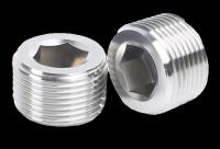 China Stainless Steel Plug 1/8 to 4 Inch Male BSP NPT Round Hex Head Pipe Fitting for sale