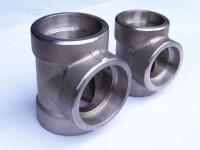 China ASME B16.9 Sch40 Stainless Steel 304 Socket Weld Equal Tee Pipe Fitting for sale