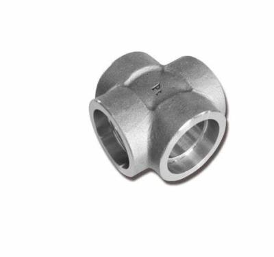 China Stainless Steel 304/316 Socket Weld Cross Forged Socket Welding Pipe Fitting for sale
