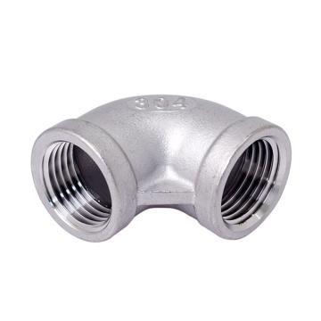 China 90 Degree Elbow Stainless Steel Pipe Fitting Double Internal Thread 1/2 to 48 Inch SCH40S for sale