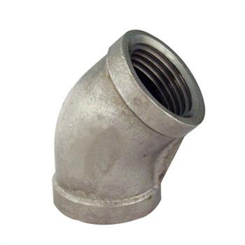 China Stainless Steel 45 Degree Threaded Elbow Forged High Pressure Pipe Fitting SS304 1/2-2 Inch for sale
