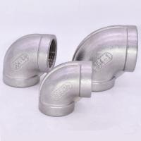 China 90 Degree Elbow Stainless Steel Pipe Fittings Forged Threaded Elbow 1/2 to 48 Inch SCH40S for sale