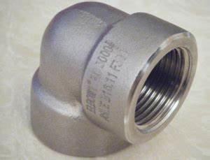 China 90 Degree LR Elbow Stainless Steel Pipe Fittings Forged Threaded Connector 1/2 to 48 Inch for sale