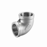 China 90 Degree LR Elbow Stainless Steel Pipe Fittings Double Internal Threaded Connector 1/2 to 48 Inch for sale