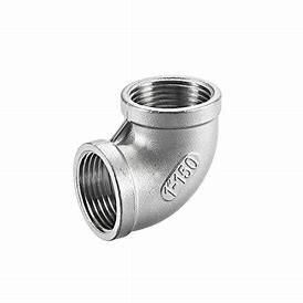 China 90 Degree LR Elbow Stainless Steel Pipe Fittings Double Internal Threaded Connector 1/2 to 48 Inch for sale