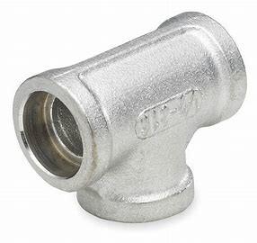 China Stainless Steel Threaded Tee Fitting 3000 Psi 1000°F High Strength Corrosion Resistant for sale