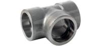 China Incoloy 825 1/4 Inch SCH40 Socket Welding Tee ASME B16.11 High Temperature Forged Pipe Fitting for sale