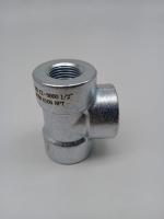 China 1/2 x 1/4 Inch Female NPT Threaded Tee 3000 Class Malleable Iron Pipe Fitting for sale