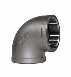 China 90 Degree Elbow Stainless Steel Pipe Fittings Forged Threaded Connector 1/2 to 48 Inch for sale