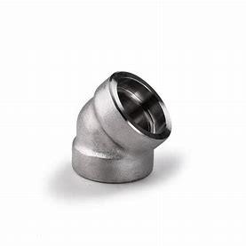 China Stainless Steel 45 Degree Socket Weld Long Radius Elbow Forged Pipe Fitting 1 Inch for sale