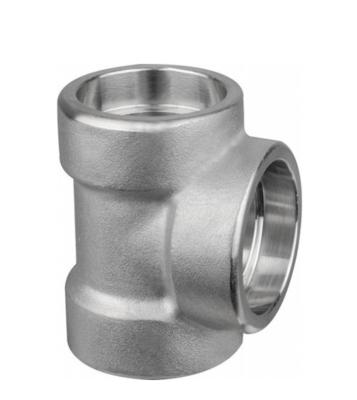 China ASME B16.11 Forged Stainless Steel Equal Tee 3/4 Inch Female Threaded DN25 Pipe Fitting 3000# for sale