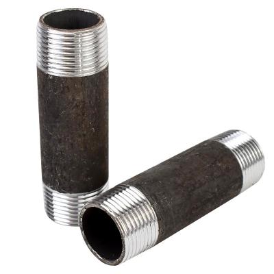 China Chrome Plated Brass Nipple 1/2 to 3/8 Inch Plumbing Pipe Fitting ISO Certified OEM Custom Length for sale