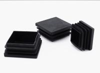 China Black Plastic Tube Plug 17.4x17.4mm Square Round Tubing Insert End Cap for Pipe Protection for sale
