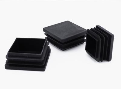 China Black Plastic Tube Plug 17.4x17.4mm Square Round Tubing Insert End Cap for Pipe Protection for sale