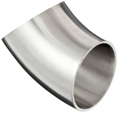 China ASME B16.9 Butt Welding Fittings High Pressure Seamless 45D Elbow ASTM A403/A403M WP304 WP304L for sale