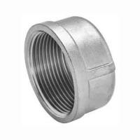 China Stainless Steel Pressed Threaded End Cap 25mm Tube Pipe Cover Round Fittings for sale
