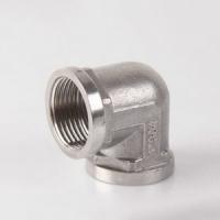 China Stainless Steel Sanitary Grade 90 Degree Outer Wire Elbow 1/8 to 4 Inch BSPT Thread for sale