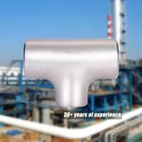 China Stainless Steel Tee Butt Welded Pipe Fitting 304 316L 1/8 to 48 Inch Corrosion Resistant for sale
