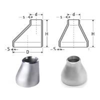 China ASTM B16.9 SS304 316 Butt Weld Reducer 4x3 Inch SCH40 Stainless Steel Pipe Fitting for sale