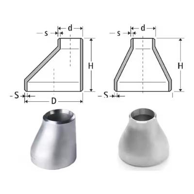 China ASTM B16.9 SS304 316 Butt Weld Reducer 4x3 Inch SCH40 Stainless Steel Pipe Fitting for sale