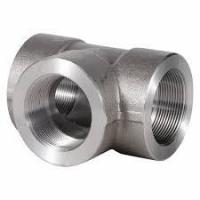 China Threaded Straight Tee ASTM A815 UNS S31803 Duplex Stainless Steel 3