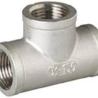 China Stainless Steel Threaded Female Tee Forged Pipe Fitting ASME B16.9 1/2 Inch for sale