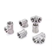 China Stainless Steel 304 316L Threaded Elbow Tee Cross Fitting 1/4 to 2 Inch Customized for sale