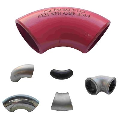China ASME B16.9 304 Stainless Steel 90 Degree Short Radius 1D SR Elbow 1 inch BW Butt Welding Seamless for sale