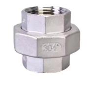 China Stainless Steel 304 Threaded Pipe Fittings Female Union BSPT 1/2 Inch Pipe Connector for sale