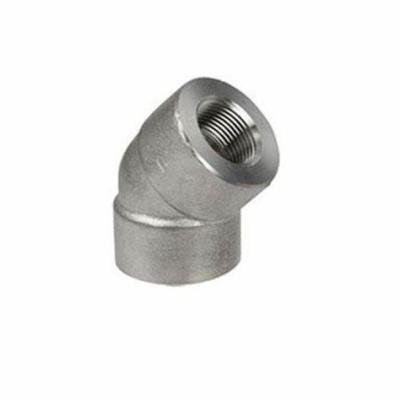 China 45 Degree SCH 40 21.3mm Forged Pipe Fittings Short Radius Elbow ASME B16.9 for sale