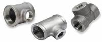 China DN 2'' * 1'' SCH STD Forged Pipe Fittings Threaded Reducer Tee ANSI B16.9 for sale