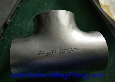 China Super Duplex Equal Tee Butt Weld Fitting 4 Inch SCH 10S ASTM A815 UNS S32750 for sale