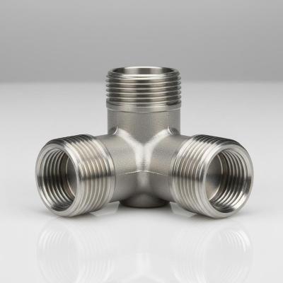China 3000 Psi Stainless Steel Tee Threaded End 1000°F Temperature Rating for Piping Systems for sale