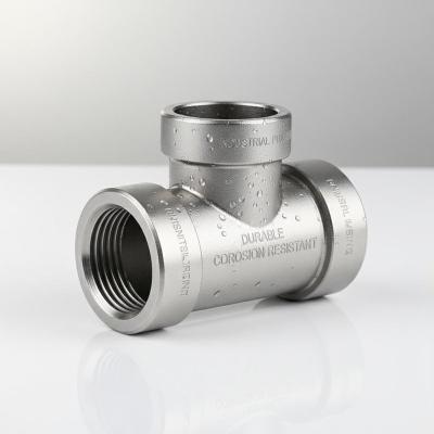 China Stainless Steel Tee Connector 3000 Psi 1000°F Threaded High Pressure Industrial Pipe Fitting for sale