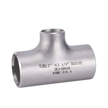 China ASTM A403 WP304/304L Dual Certified Stainless Steel Equal Tee Butt Weld ASME B16.9 1/2