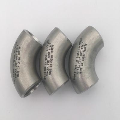 China Super Duplex Stainless Steel 2507 Seamless 90° LR Elbow Butt Weld Fitting ASME B16.9 for sale