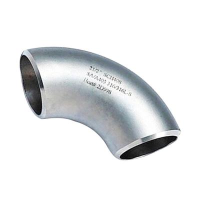 China Stainless Steel 304 304L Long Radius 90 Degree Elbow 1/2 to 72 Inch Butt Weld Pipe Fitting for sale