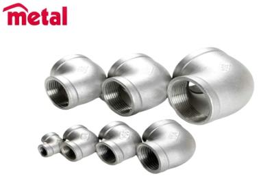 China Stainless Steel 304 1 Inch 90 Degree Threaded Elbow Fitting Sch80 2000 PSI ANSI B16.5 for sale