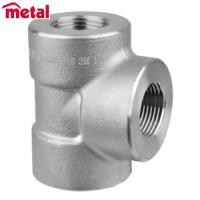 China Stainless Steel Threaded Tee 1/2 Sch160 ASTM A182 F304 3000# ASME B16.9 for sale