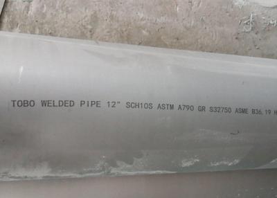 China UNS S32750 Super Duplex Stainless Steel Pipe Sch10s ASTM A790 12 Inch Welded for sale