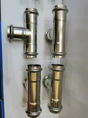 China Sanitary 316l Stainless Steel Reducer Tee With Quick Connection Fitting for sale