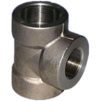 China DN 2 Inch SCH 40 Forged Pipe Fittings Threaded Equal Tee ASME B16.9 for sale