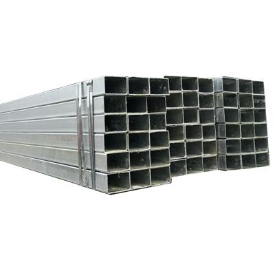 China Hot Dip Galvanized Steel Square Pipe ASTM A36 BS 1387 1-6mm Thick ERW Welded Hollow Section 6m Length for sale