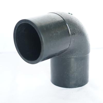 China HDPE 90 Degree Elbow Bend Butt Welding Water Pipe Fittings PE100 PN16 for sale