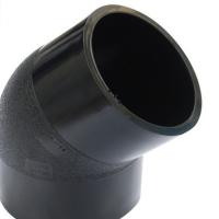 China HDPE 45 Degree Elbow Butt Welding Pipe Fitting PE100 20-1200mm ISO CE for sale